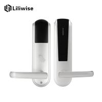 China Zinc Alloy Keyless Card Hotel Door Lock 340mm x 78mm Size with 6V Working Voltage and 10,000 Cycle Battery Life for sale