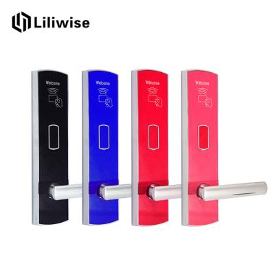 China JD8058-5 Hotel Card Reader Door Lock 310x72mm with 10,000 Operations Battery Life and RFID IC Card Access for sale
