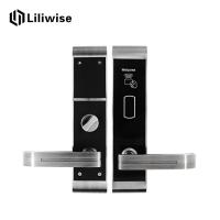 China Zinc Alloy RFID Hotel Door Lock with IC Card and Mechanical Key 310x72mm for sale