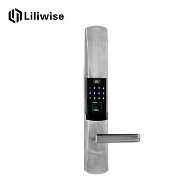 China Sliding Cover Electronic Door Locks Fingerprint Password Smart Digital Deadbolt for sale