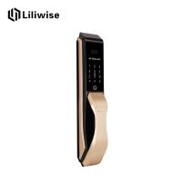 China SJ6092 Automatic Fingerprint Door Lock with 410mm×82mm Size, 100 User Capacity & Multiple Access Methods for sale