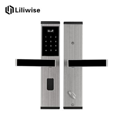 China Digital Wooden Door Lock with Card & Password Access - 336mm × 72mm Size, 300 User Capacity, 6V Battery Powered for sale
