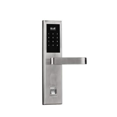 China 304 Stainless Steel Smart Door Lock Fingerprint Password Card 10000 Times Battery Life 300pcs Data Capacity for sale