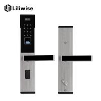China 304 Stainless Steel Smart Door Lock with Fingerprint RFID Keyless Entry 300 Data Capacity for sale