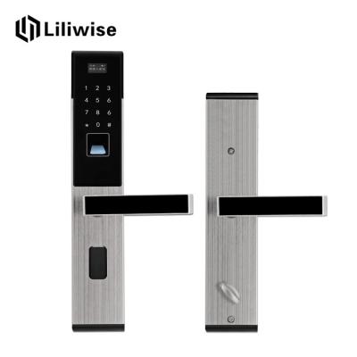 China 304 Stainless Steel Smart Door Lock with Fingerprint RFID Keyless Entry 300 Data Capacity for sale