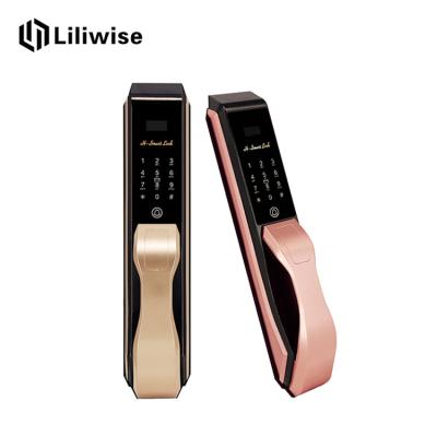 China Automatic Smart Door Lock with Hidden Fingerprint Reader 4-in-1 Unlock 40-120mm Door Thickness for sale
