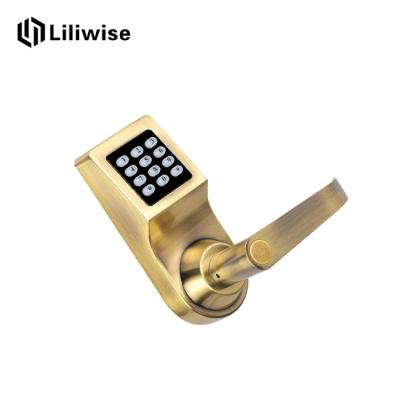 China High Security Push Button Door Lock with 4 Unlock Methods - 160mm Zinc Alloy Electronic Key Entry System for sale