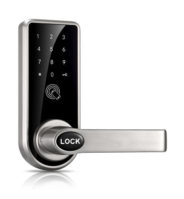 China Electronic Keypad Door Lock Bluetooth Deadbolt with Password Card Key 4-in-1 Access for Exterior Door 35-55mm for sale