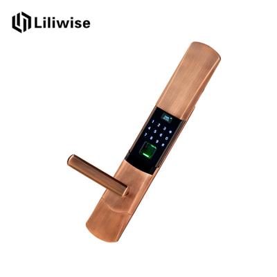China Zinc Alloy Deadbolt Smart Keyless Entry Door Lock with Fingerprint and 4 Unlock Methods for sale