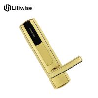 China Electronic Key Card Hotel Door Lock System - 200 Card Capacity, 10,000 Operations Battery Life, Zinc Alloy Construction for sale