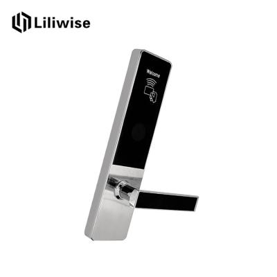 China Smart Card Key Hotel Door Locks Silver Color 200 User Name Data Capacity for sale