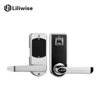 China Scanning Fingerprint Door Lock With Key Zinc Alloy Biometic Sensor Reader for sale