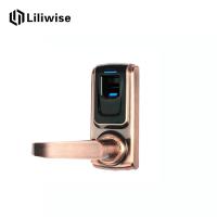 China Biometric Thumbprint Door Lock with EM4100 Card and 4 AA Batteries Zinc Alloy for sale