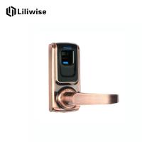 China Apartment Fingerprint Door Lock Cylinder 10000 Times Battery Life Zinc Alloy for sale