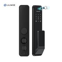 China Liliwise T7 Fully Auto Smart Lock with WiFi Bluetooth Fingerprint 200 User Capacity 7.4V Battery for 35-60mm Doors for sale