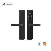 China Liliwise Waterproof Smart Door Lock 6V Battery 200 Fingerprint Capacity 35-75mm Door Thickness for sale