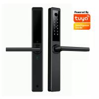 China Smart Door Lock 6V Battery Waterproof Design for 35-65mm Door Thickness Aluminum Wood for sale