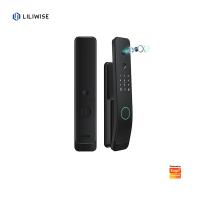 China Liliwise Fully Automatic Push Pull Smart Door Lock with Mechanical Key for Residential and Apartment Security for sale