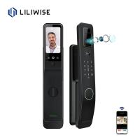 China Smart Door Lock with Face Recognition Aluminum Alloy 7.4V Rechargeable Lithium Battery for sale