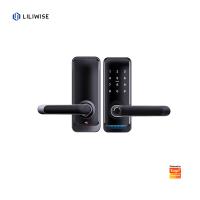 China Smart Door Lock Biometric Fingerprint 200 Capacity WiFi BLE Tuya TTLock for 35-75mm Doors for sale