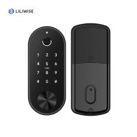 China Liliwise Smart Door Lock 6V Battery 35-55mm Door Thickness 200 Fingerprint Capacity Auto Deadbolt Electronic Door Lock for sale