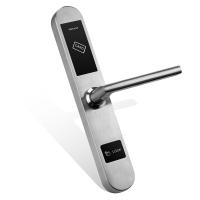 China Stainless Steel Smart Aluminum Sliding Door Lock Card Key Unlock 6V 300pcs Data Capacity for sale