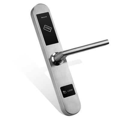 China Stainless Steel Smart Aluminum Sliding Door Lock Card Key Unlock 6V 300pcs Data Capacity for sale