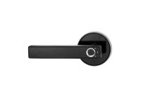 China Smart Black Biometric Fingerprint Door Handle Lock N10 - 100 Fingerprint Capacity, 5,000 Operations Battery Life for sale