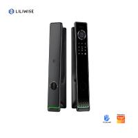 China 3D Face Recognition Smart Door Lock WiFi App Fingerprint Key Card Password Digital Lock with Camera 400mm for sale