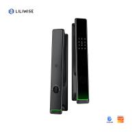 China Liliwise Smart Door Lock with Fingerprint WiFi Tuya App 7.4V Rechargeable for 35-60mm Doors for sale