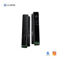 China Liliwise Tuya Smart Door Lock with Camera Fingerprint WiFi BLE RFID Card PIN Code 7.4V for sale
