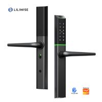 China Ultra-Slim Aluminum Smart Lock with WiFi Fingerprint App Unlock for 35-65mm Doors for sale