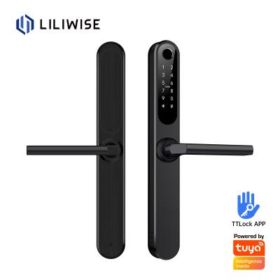 China Liliwise IP66 Waterproof Smart Door Lock S35 304 Stainless Steel Fingerprint WiFi BLE Alexa for sale