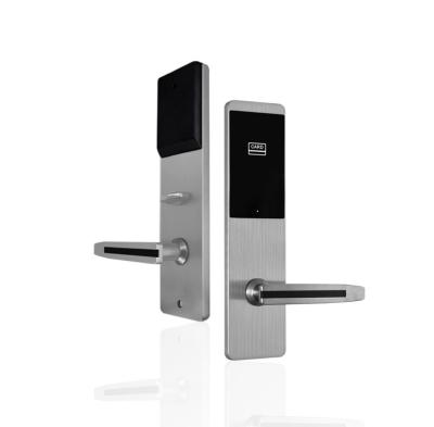 China Intelligent Hotel Door Lock Ultra Thin 298x74x10mm MF1 Card and Key Access Control for sale