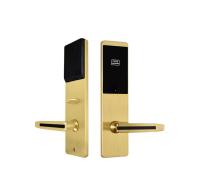 China Safety Golden Smart Electronic Hotel Door Locks RFID Card System for sale