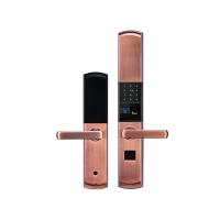 China Fingerprint Automatic Sliding Door Lock 3 Colors 370mm 79mm Zinc Alloy for sale