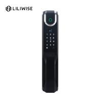 China Zinc Alloy Automatic Electronic Door Lock with Fingerprint MF1 Card for Residential Apartment 410mm for sale