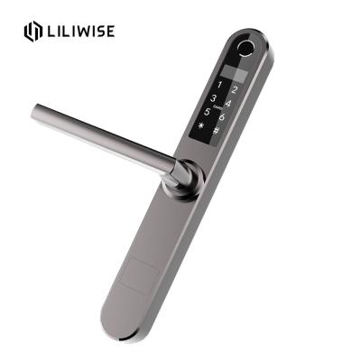 China OLED Display Screen Smart Fingerprint Aluminum Door Lock With 2 Years Warranty for sale