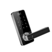 China Black Zinc Alloy Fingerprint Door Lock with 4-in-1 Unlock Smart Key Storage Box for sale