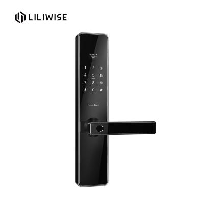 China Smart Electronic Door Lock Fingerprint Code RFID Waterproof Toggle Control for Household 335mm for sale