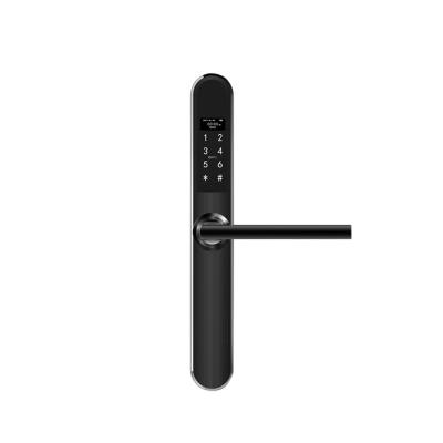 China S30A Intelligent Aluminum Door Lock - 280×38×25mm Black Alloy Hotel Key Card System with 6V Battery for sale