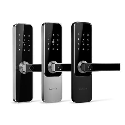 China WiFi Smart Mortise Lock 6-in-1 Fingerprint Bluetooth APP Keyless Door Lock Zinc Alloy 270mm for sale