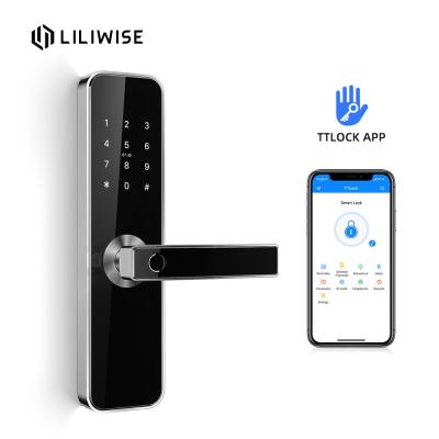 China DC 6V Wireless Electronic Door Lock with Fingerprint & Bluetooth - 270mm×70mm×19mm, 6 Unlock Methods for sale