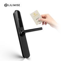 China FCC Gray 4.8V Hotel Card Reader Door Lock - RFID Smart Lock with 10,000 Operations Battery Life for 30-80mm Doors for sale