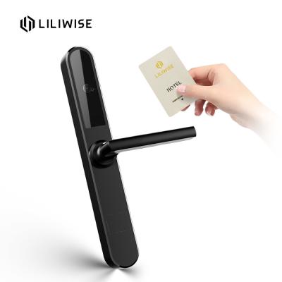 China FCC Gray 4.8V Hotel Card Reader Door Lock - RFID Smart Lock with 10,000 Operations Battery Life for 30-80mm Doors for sale
