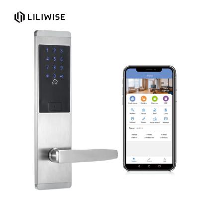 China A12 Smart Bluetooth WiFi Apartment Door Lock - Zinc Alloy 295mm×68mm with 6V Battery & 2-Year Warranty for sale