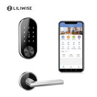 China A22 WiFi Bluetooth Smart Apartment Door Lock with 5 Unlock Methods for 30-80mm Doors for sale