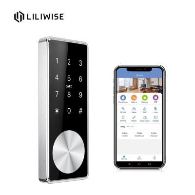 China Wireless Apartment Door Lock WiFi Bluetooth APP Electronic Deadbolt 150mm 60mm for sale