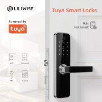 China Tuya Smart Electronic Door Lock Password PIN Code RFID Card Keyless Entry for Hotel Apartment Office 6V for sale