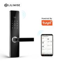 China Tuya Smart Fingerprint Door Lock Keyless Entry with App Control for Wooden Gates Home Security for sale